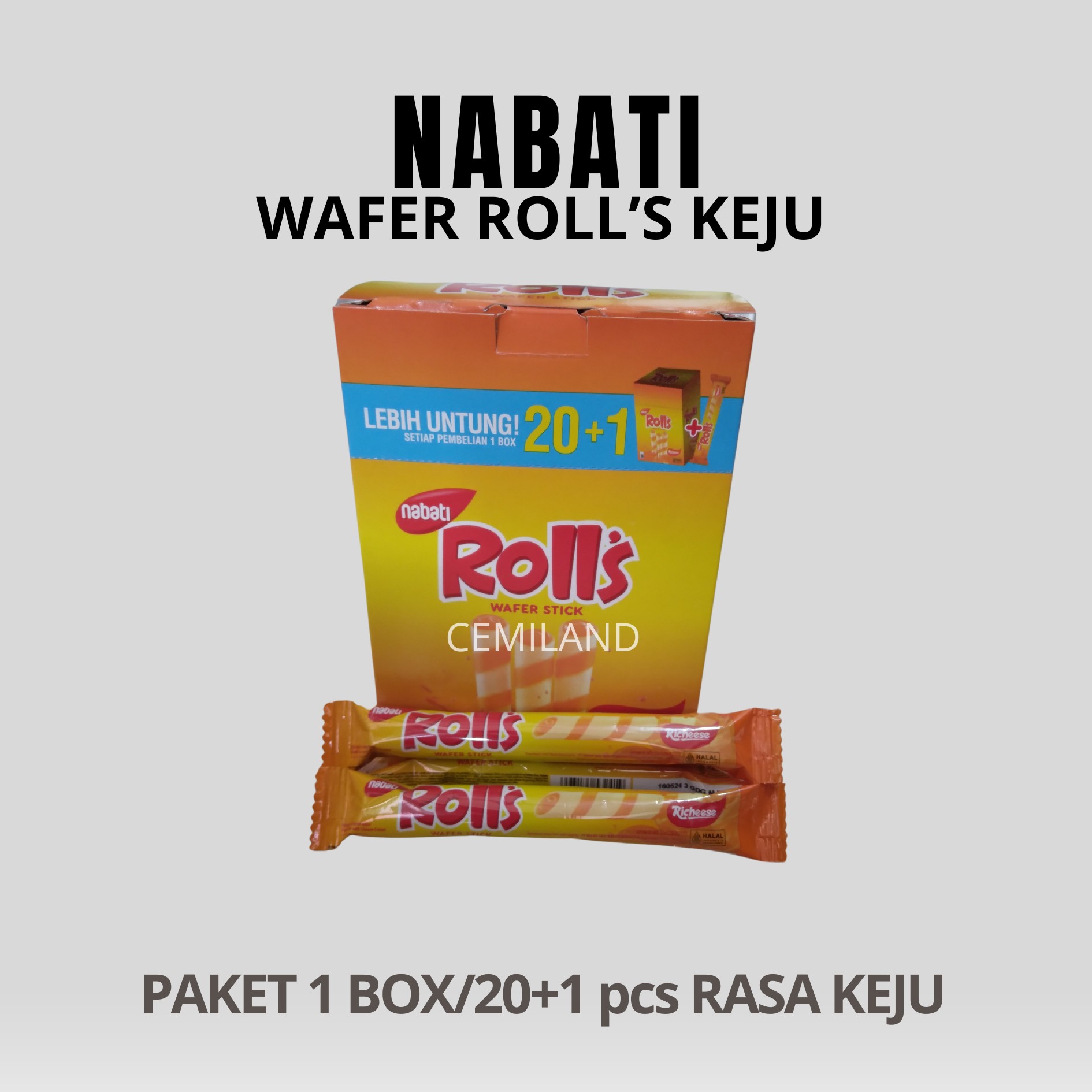 NABATI ROLL'S 1 BOX RASA KEJU&COKELAT | Lazada Indonesia