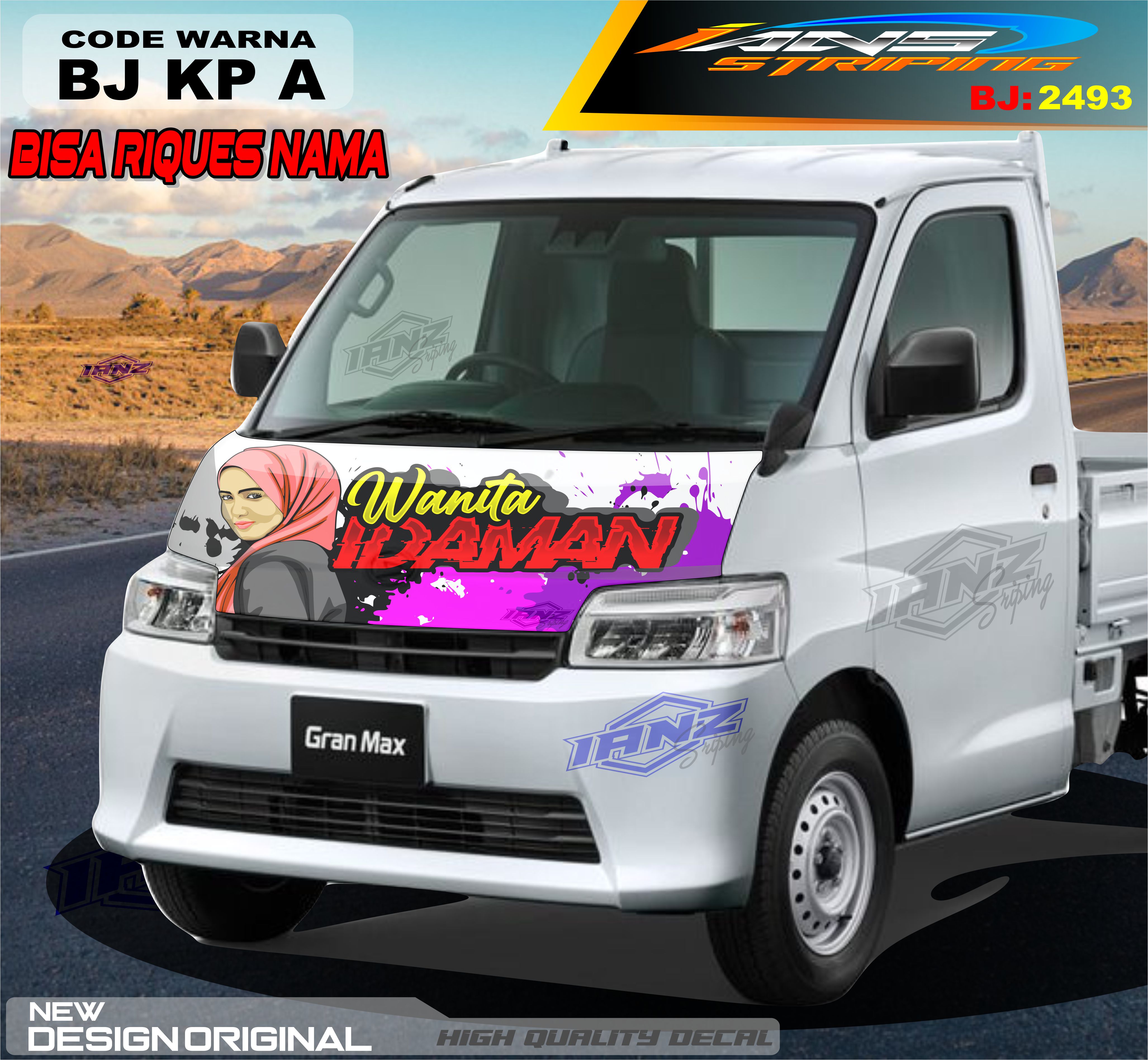 STICKER KAP KABIN MOBIL GRANMAX PICK UP / VARIASI STIKER KABIN PICK UP ...