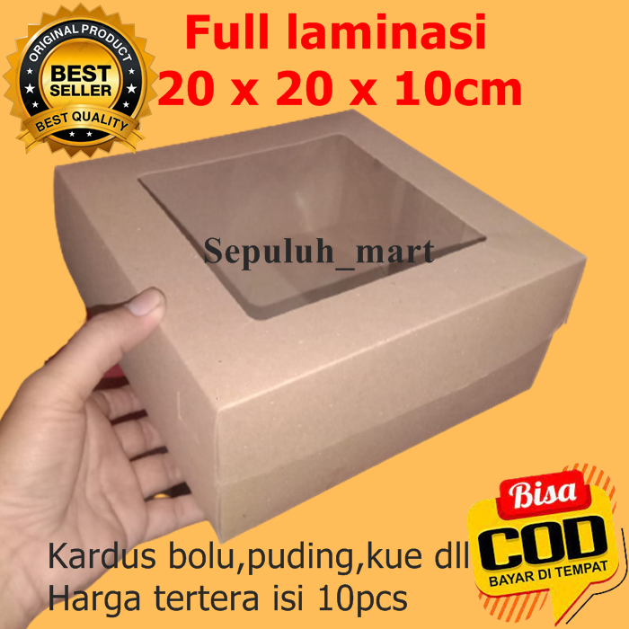 Kardus puding/kotak cake tart/kotak kue/kardus mika/polos/cake box ...