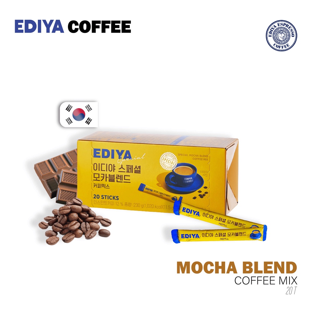 EDIYA Coffee Instan Special Mocha Blend Coffee Mix 1box 20T - Kopi ...