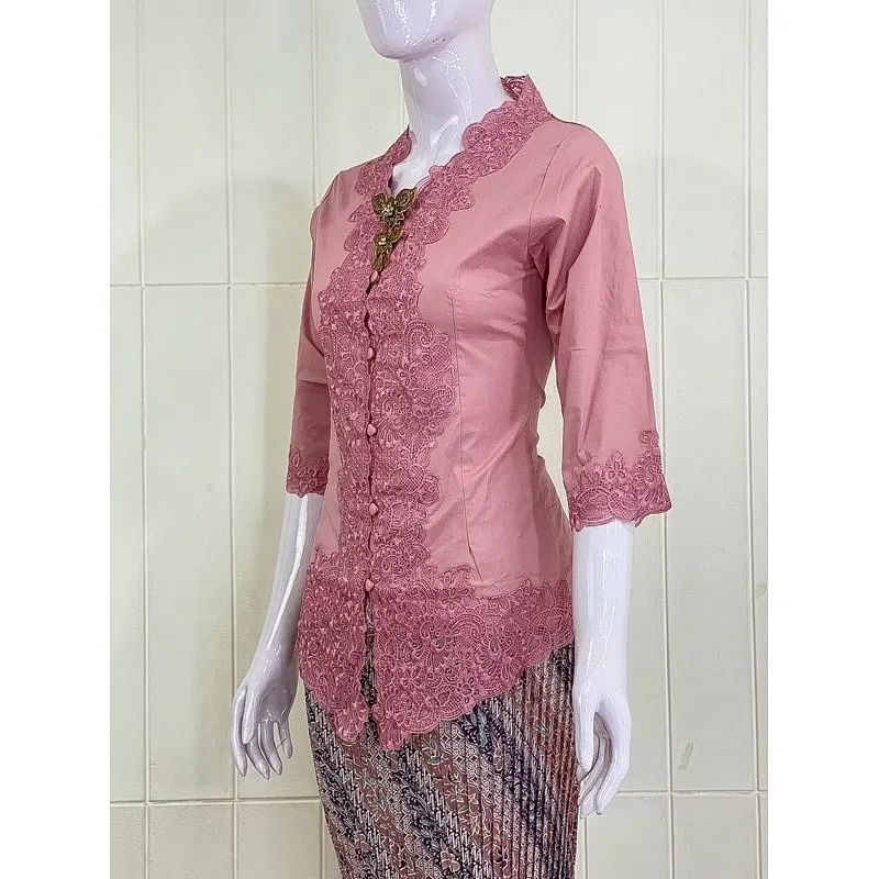 terbaru kebaya encim bordir lengan 7/8 / setelan kebaya encim modern ...