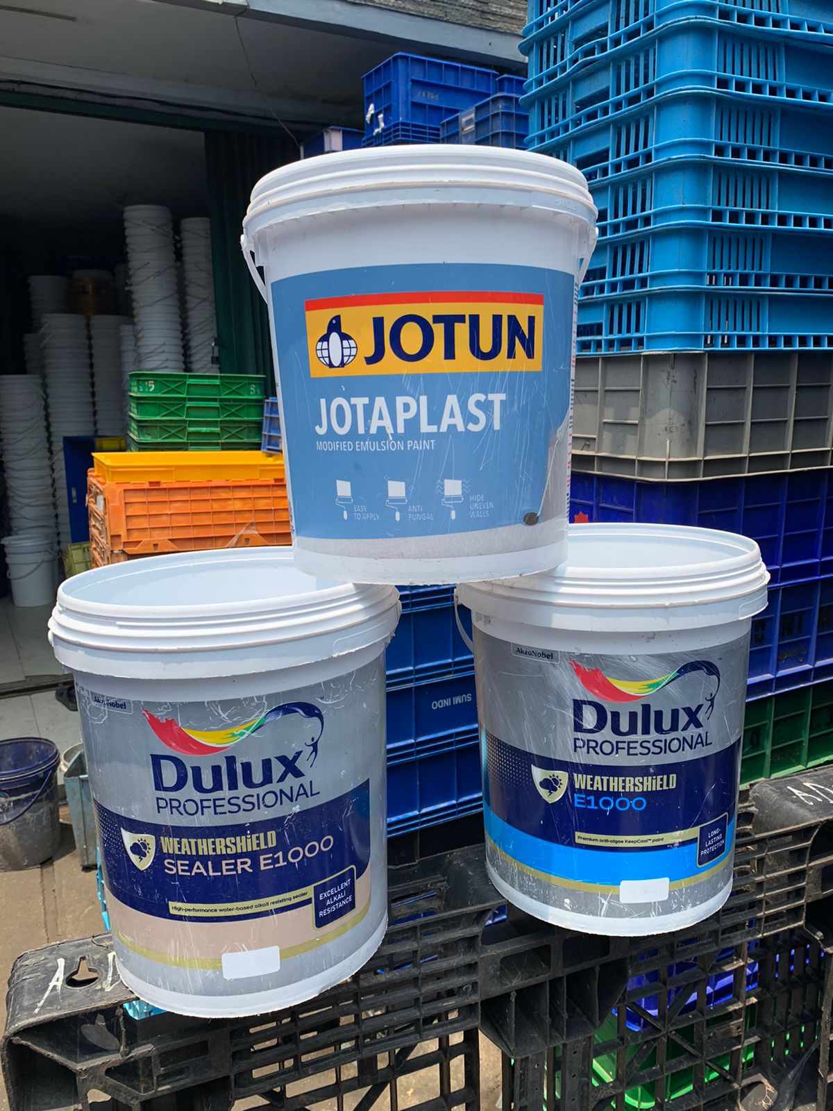 Ember 25kg sablon siap pakai wadah air plus tutup ember 25kg sablon ...