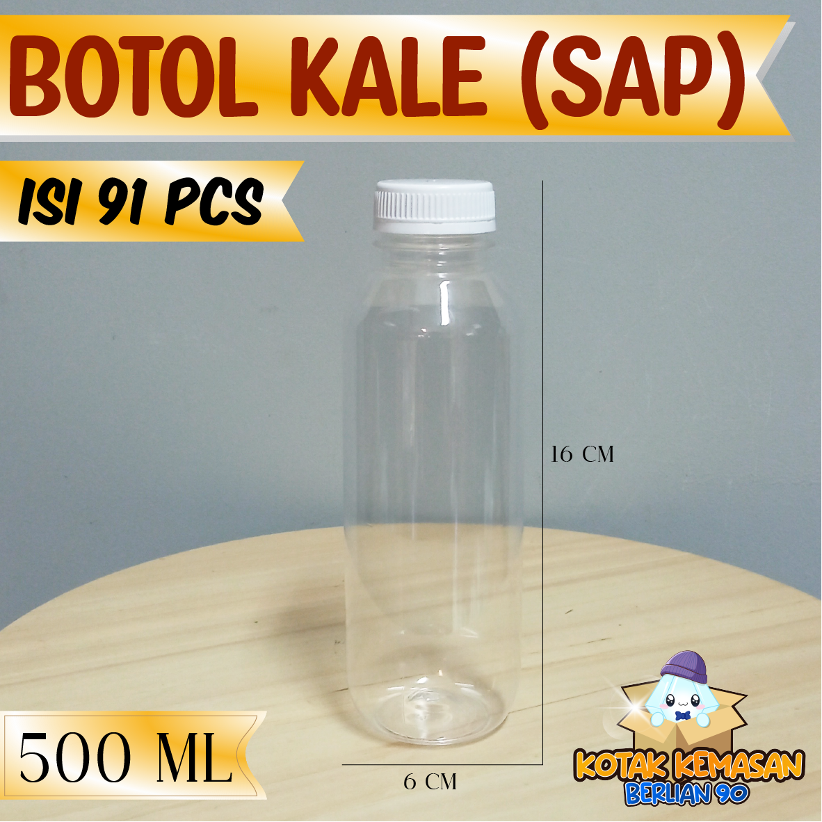 50 Pcs Botol kale plastik 500 ML/Botol kale plastik cantik kemasan 500 ...