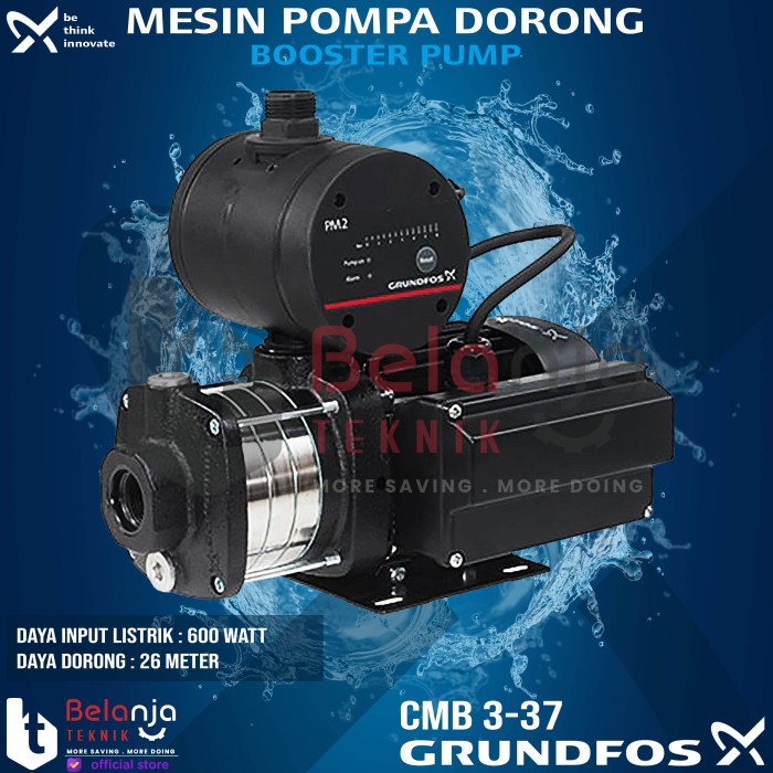Grundfos Pompa Dorong CMB 3-37 CMB3-37 Pompa Booster Otomatis 600 Watt | Lazada Indonesia