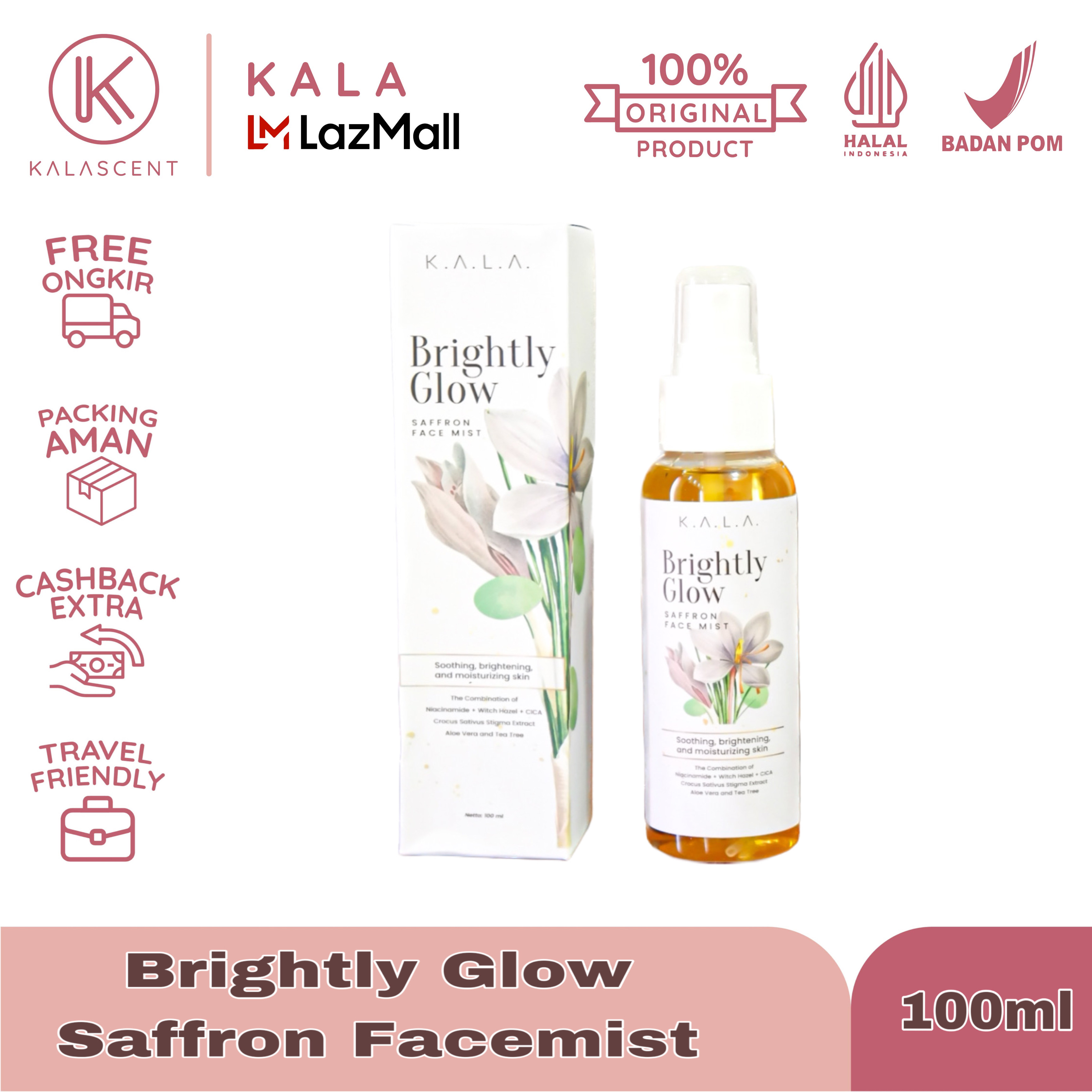 [BPOM] KALA Face Mist Saffron with Niacinamide | Lazada Indonesia