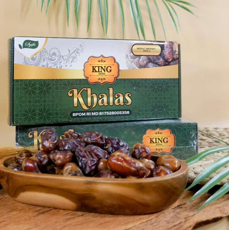 Kurma Khalas 500gr box - KING DATES Khalas 500gr Kemasan Box - KING ...
