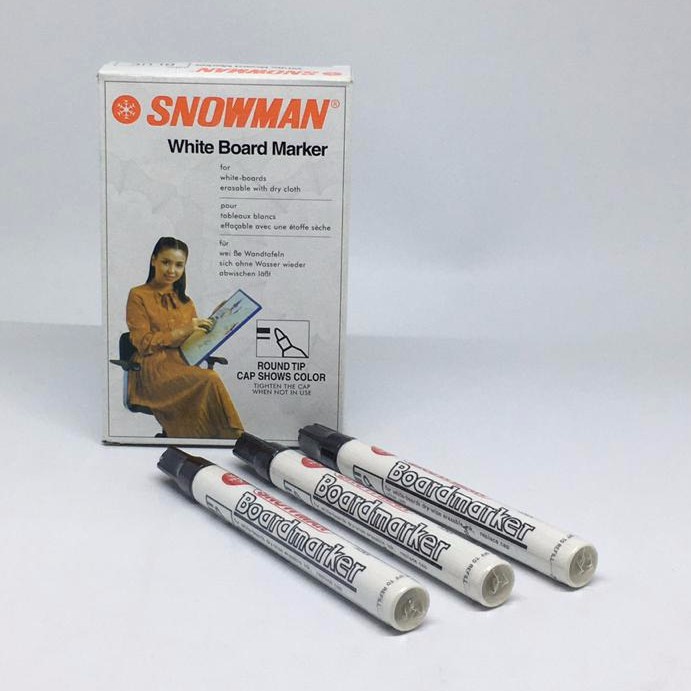 Spidol Whiteboard WhiteBoard Whiteboard SNOWMAN BG12 Original Bisa ...