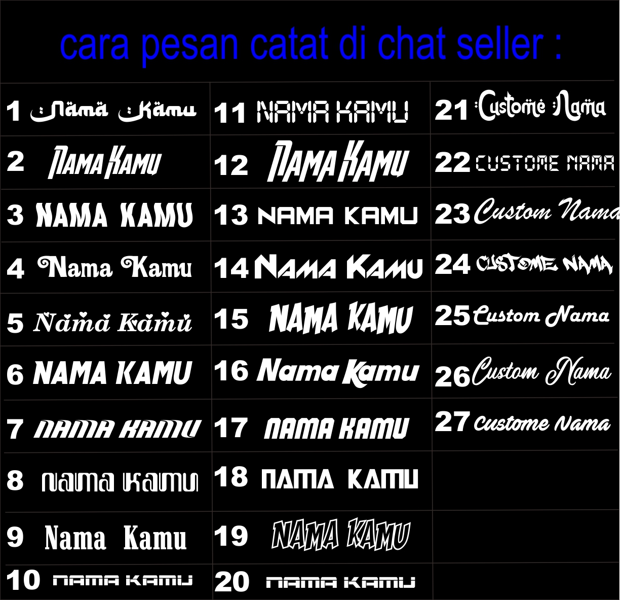 STIKER CUTTING | STIKER COSTOME NAMA | STIKER CUTTING KEREN | STIKER ...