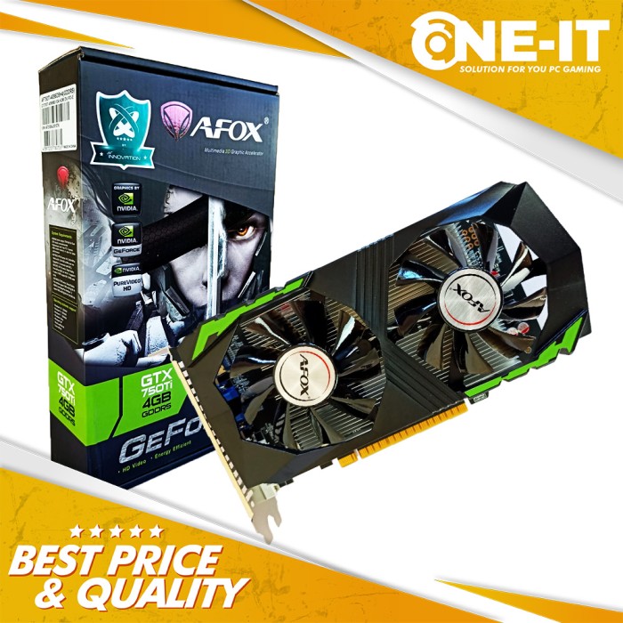 VGA AFOX Geforce GTX 750 TI 4GB GDDR5 128BIT | Lazada Indonesia