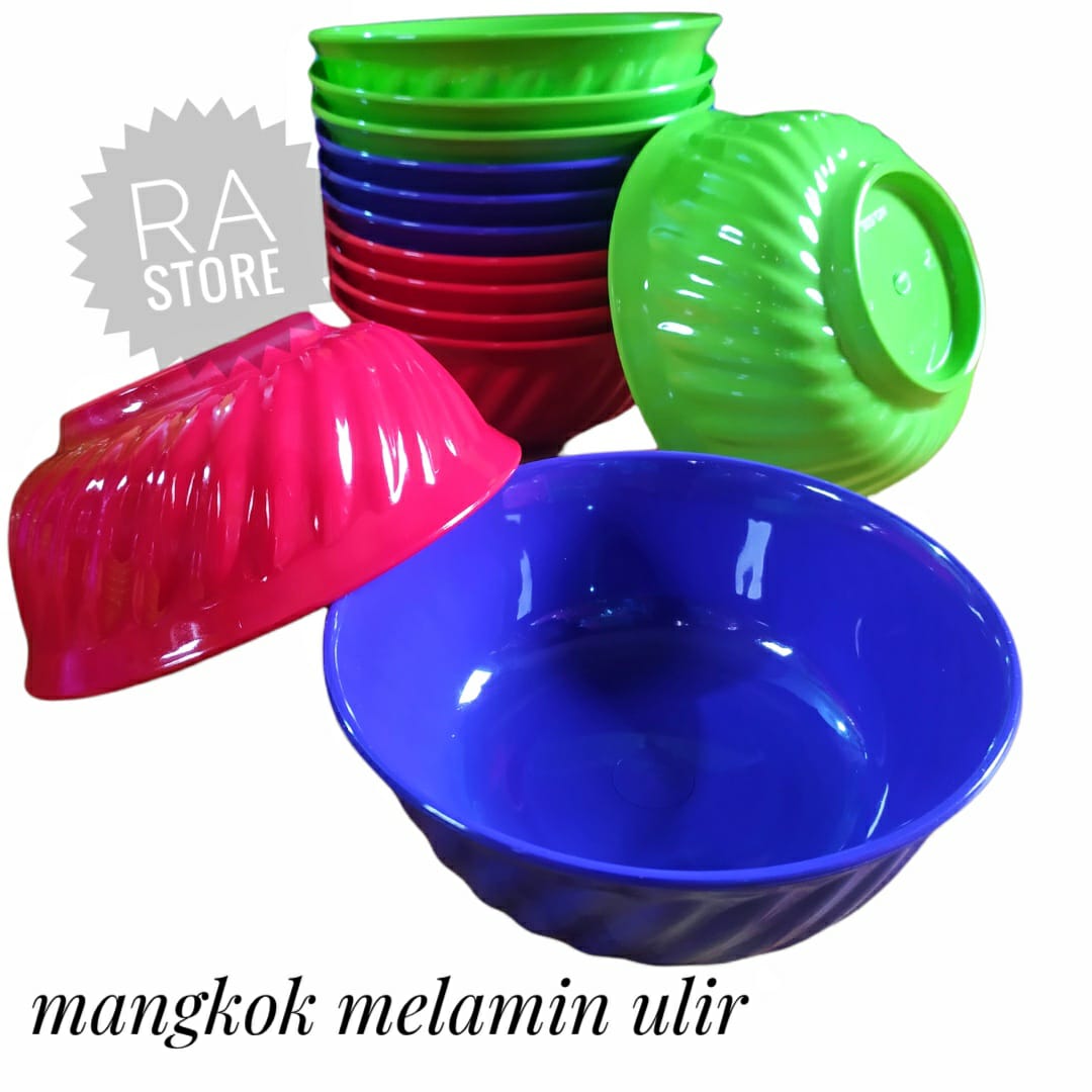 6 PCS MANGKOK MELAMIN ULIR TEBAL DAN TAHAN PANAS | Lazada Indonesia