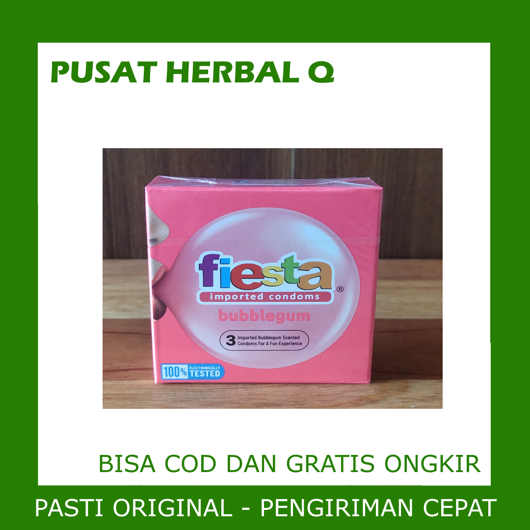 KONDOM FIESTA BUBBLEGUM ISI 3 KEMASAN PRIVASI PERMEN KARET | Lazada ...