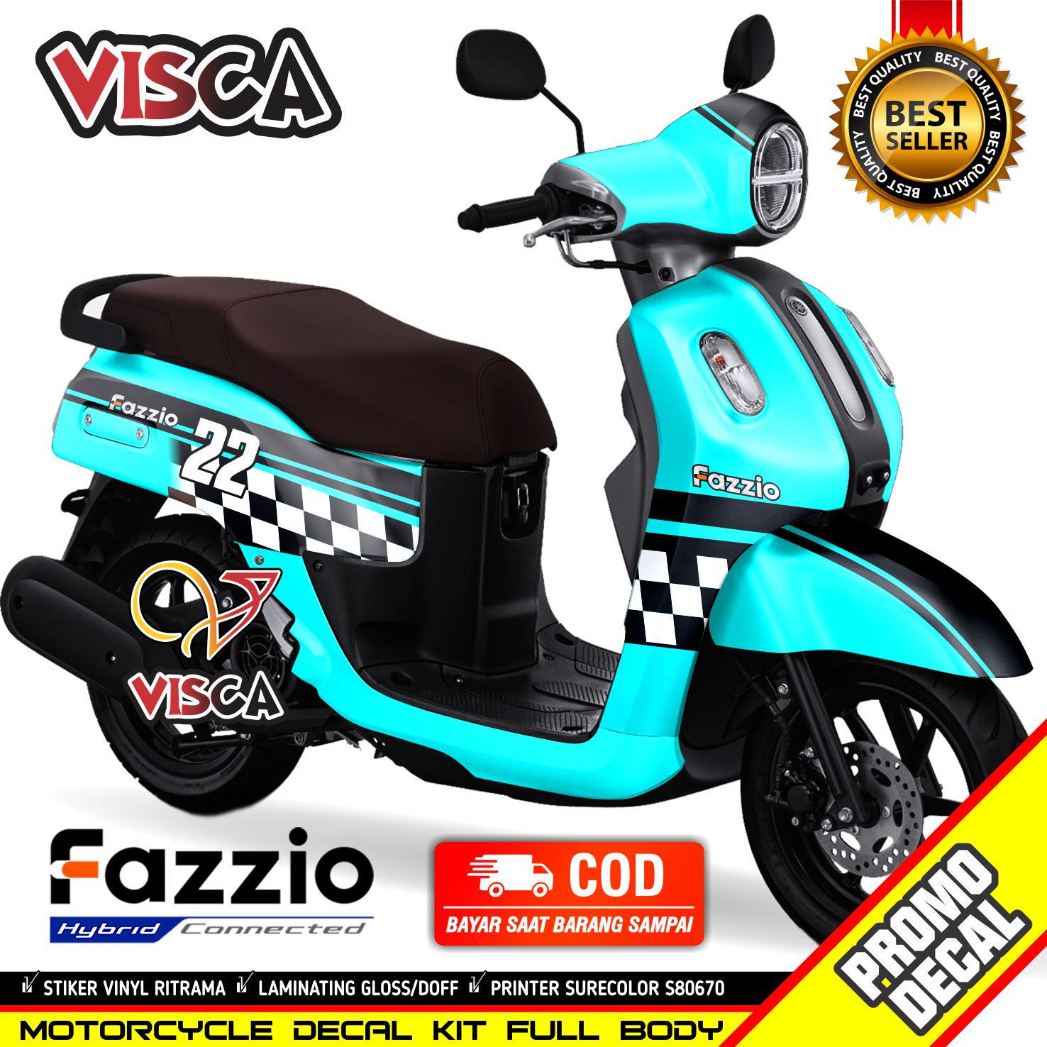 Decal Yamaha Fazzio Full Body Stiker Fazzio Variasi Full Body Striping ...
