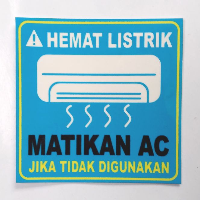 Stiker Matikan AC sticker hemat energy pendingin ruangan | Lazada Indonesia