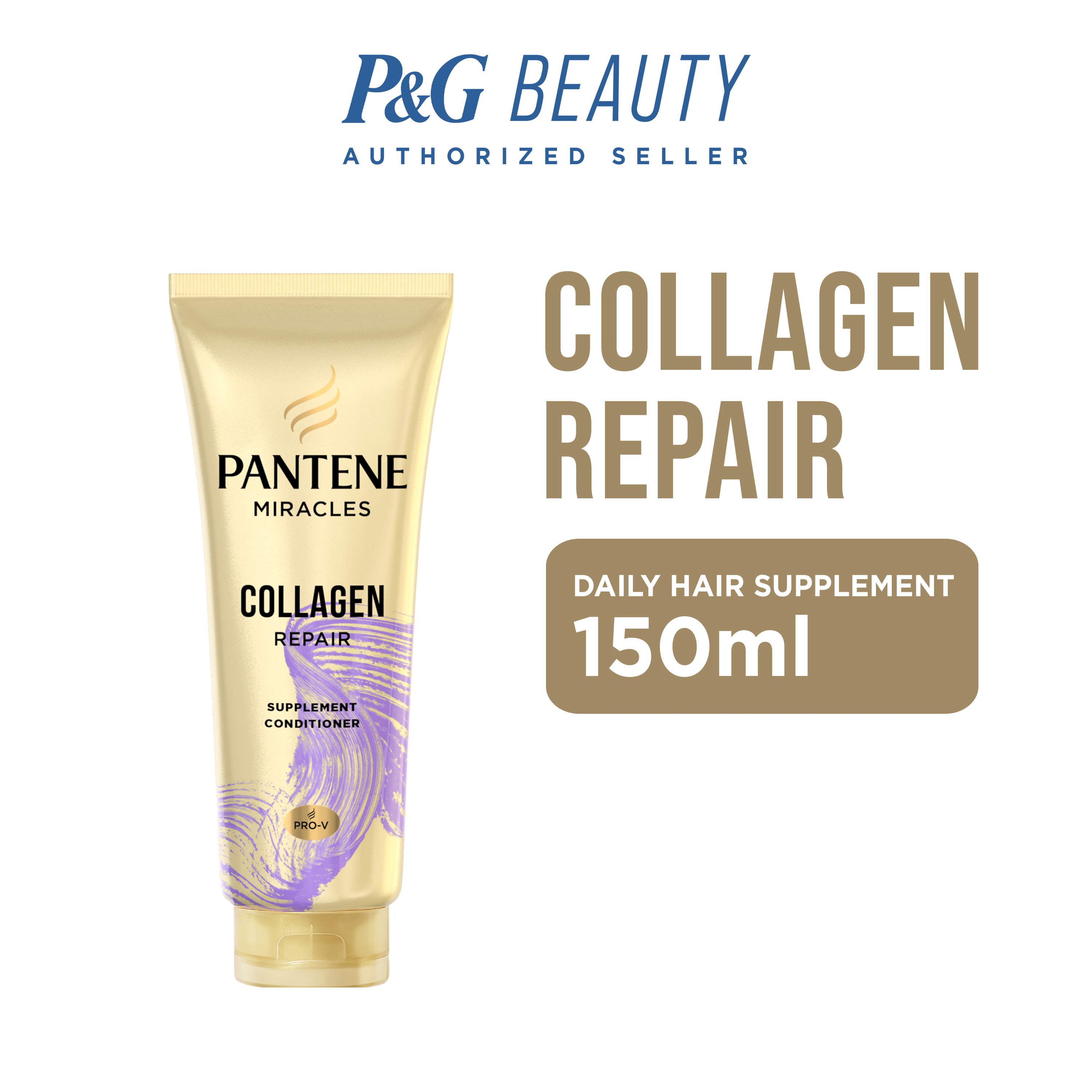Pantene Conditioner Miracles Collagen Repair Daily Hair Supplement for ...