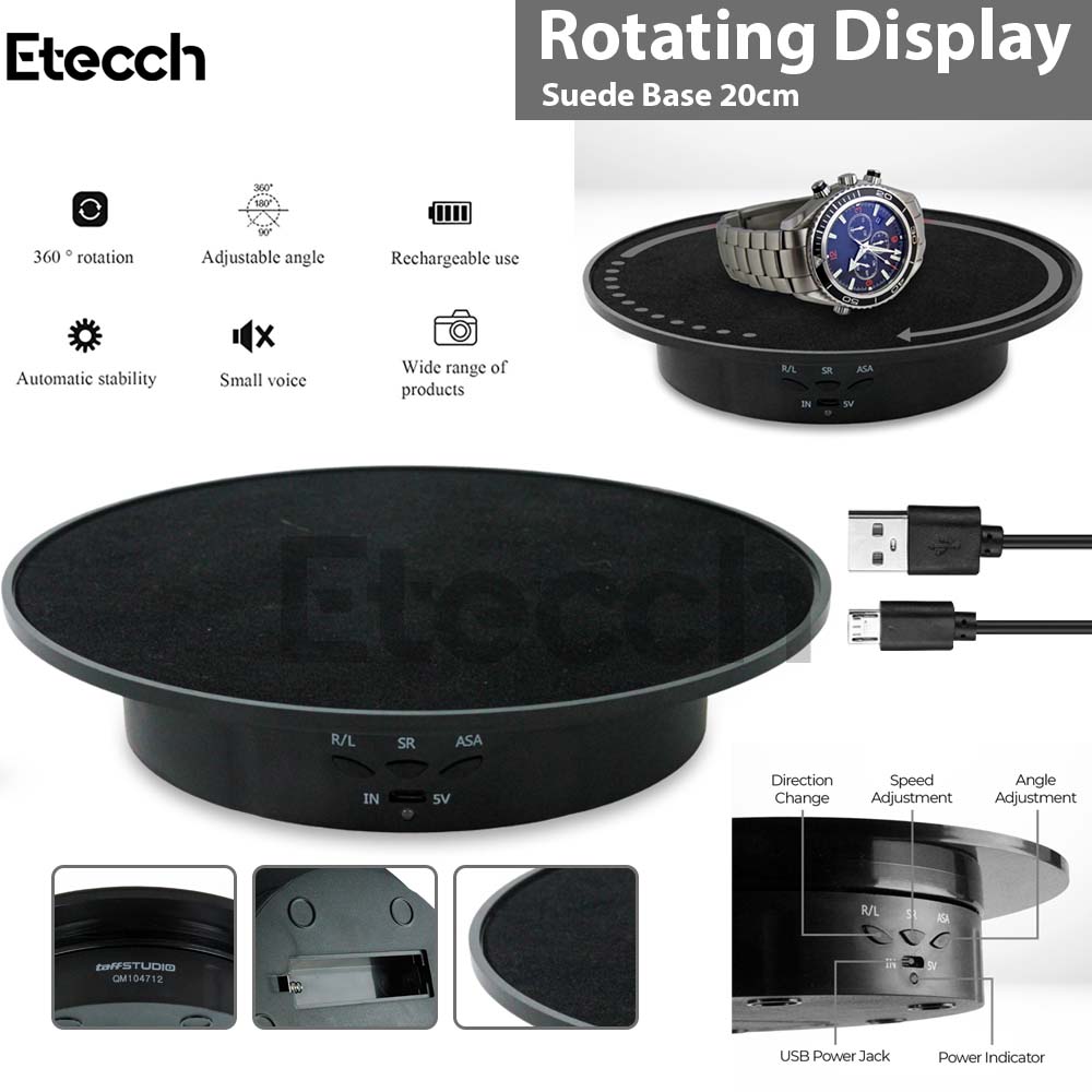 Alas Putar Rotating Display Fotografi Stand Base Mirror 20 cm | Lazada ...