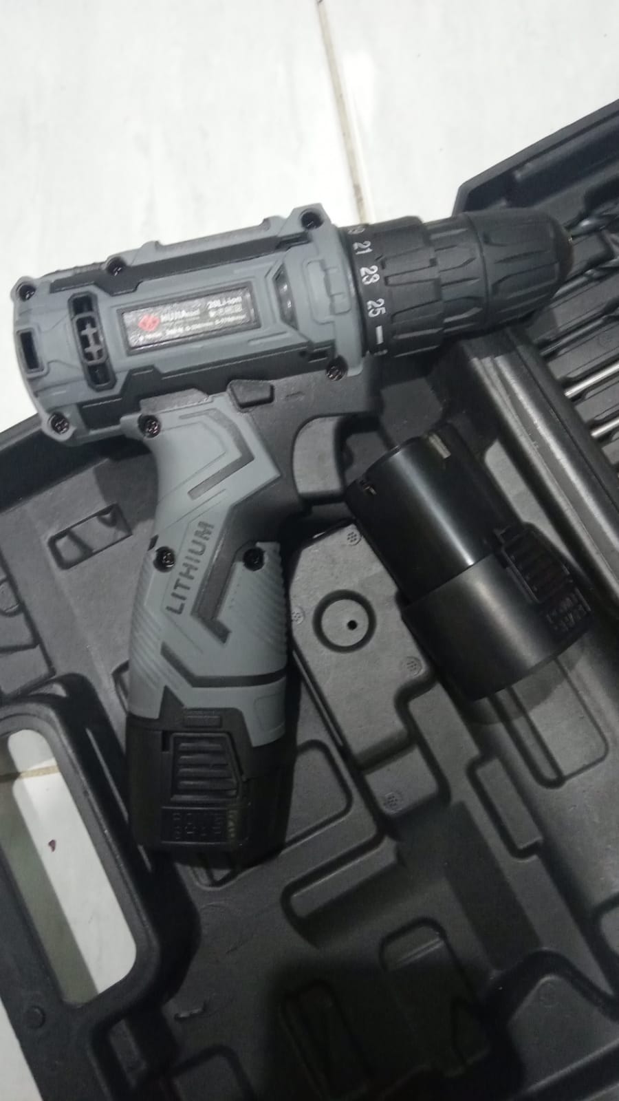 Bor Cordless Hujia 20V Bor Besi Beton Bor Tembok Bor Skrup | Lazada ...