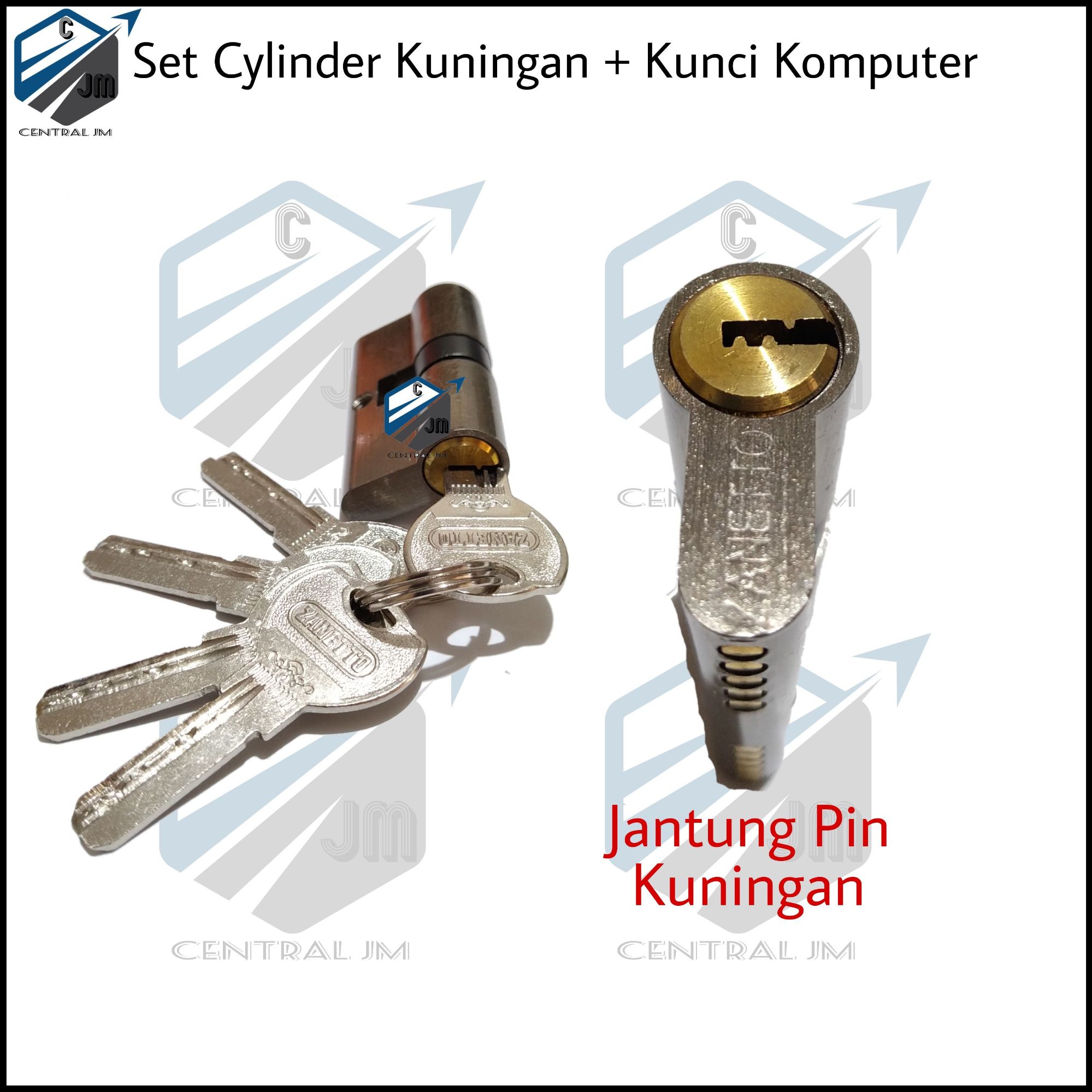 Cylinder Kunci Pin Jantung Kuningan Ukuran Besar [ 60mm ] - Tebal Anak ...