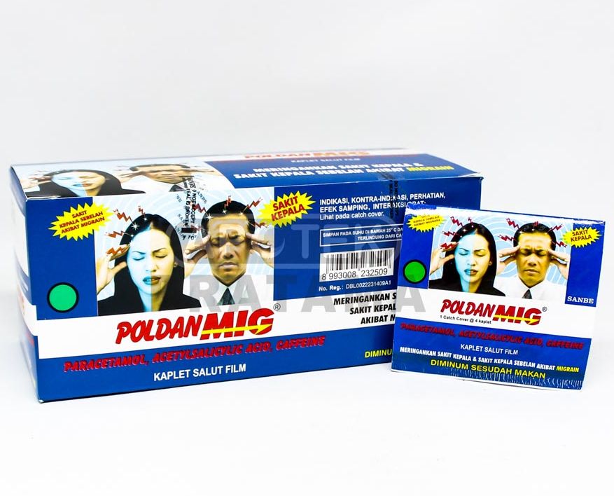 SEHATSTORE -POLDAN MIG TABLET PER STRIP 4 KAPLET MENGATASI SAKIT KEPALA ...