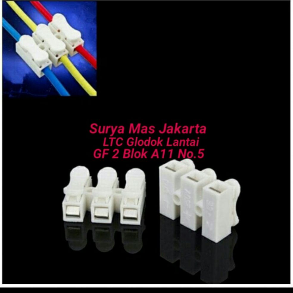 quick connect 3 wire connector spring terminal sambungan kabel listrik ...