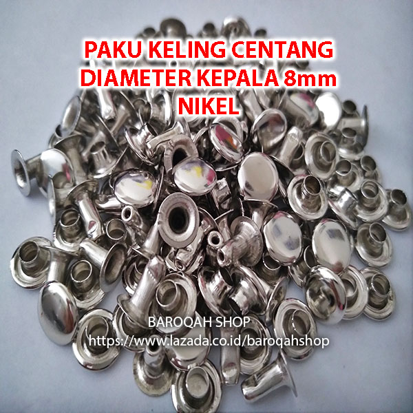 Paku Centang Keling Rivet Gepeng Tali Diameter 9mm(810)1 Pack Isi 1000 ...