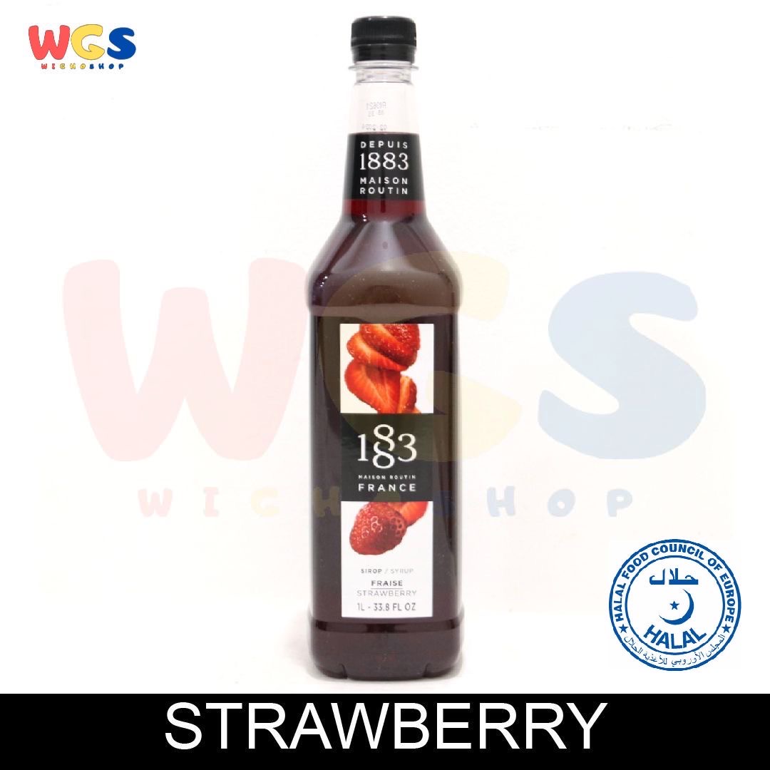 Syrup 1883 Maison Routin France Strawberry Flavored 33.8 fl oz 1ltr ...