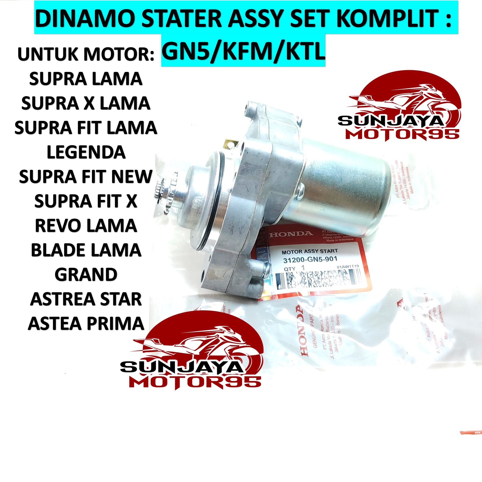 Dinamo Stater HONDA Grand , Supra x Lama , Legenda , Supra fit New ...
