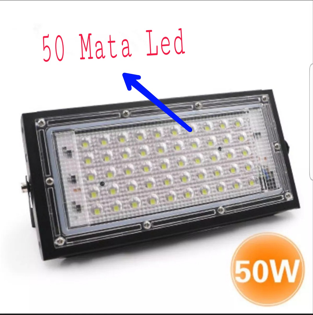 lampu sorot led 50w slim lampu tembak 50 w floodlight 50 watt | Lazada ...