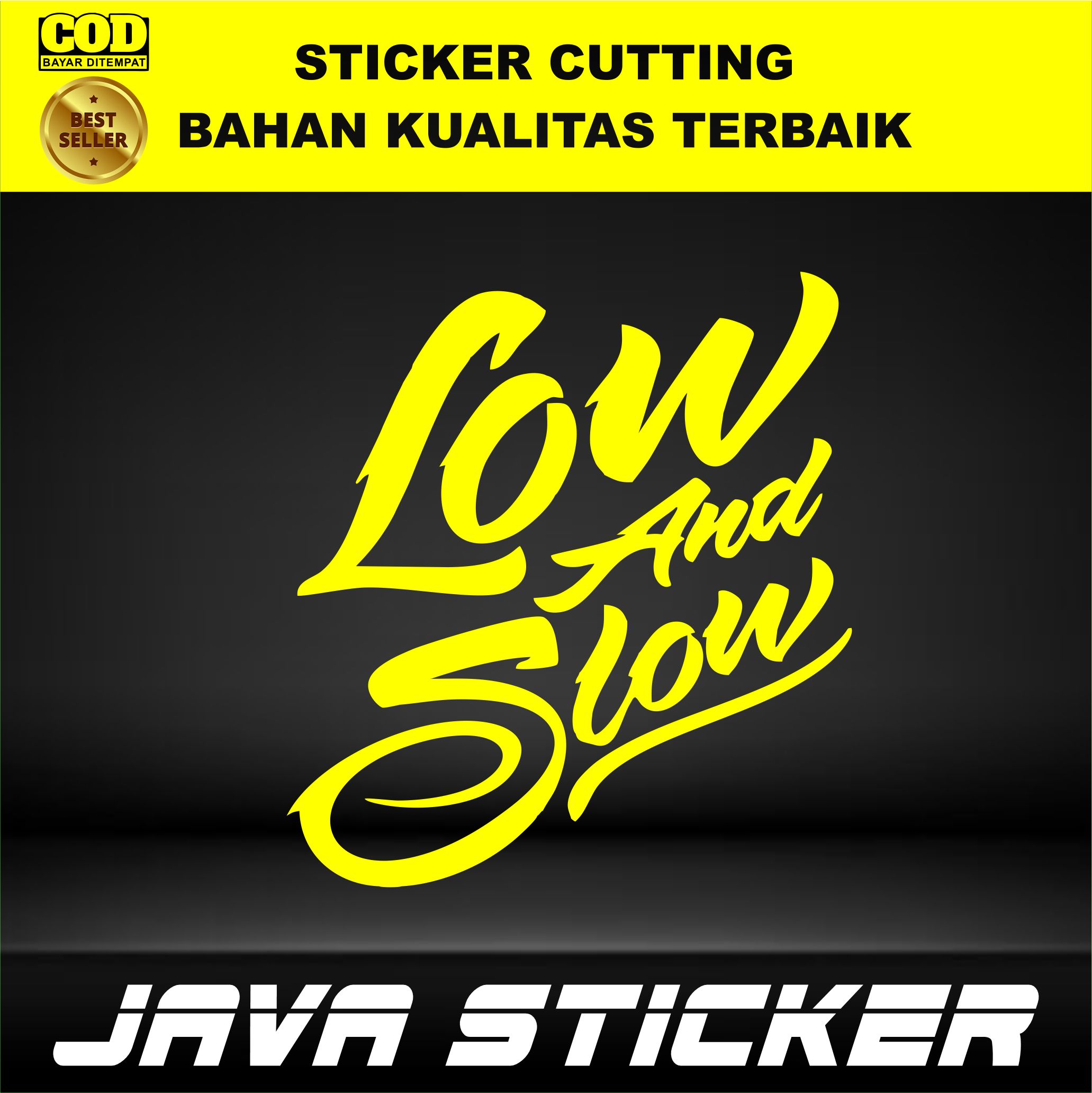 cod stiker Cutting LOW AND SLOW UNTUK MOBIL SEPEDA MOTOR | Lazada Indonesia