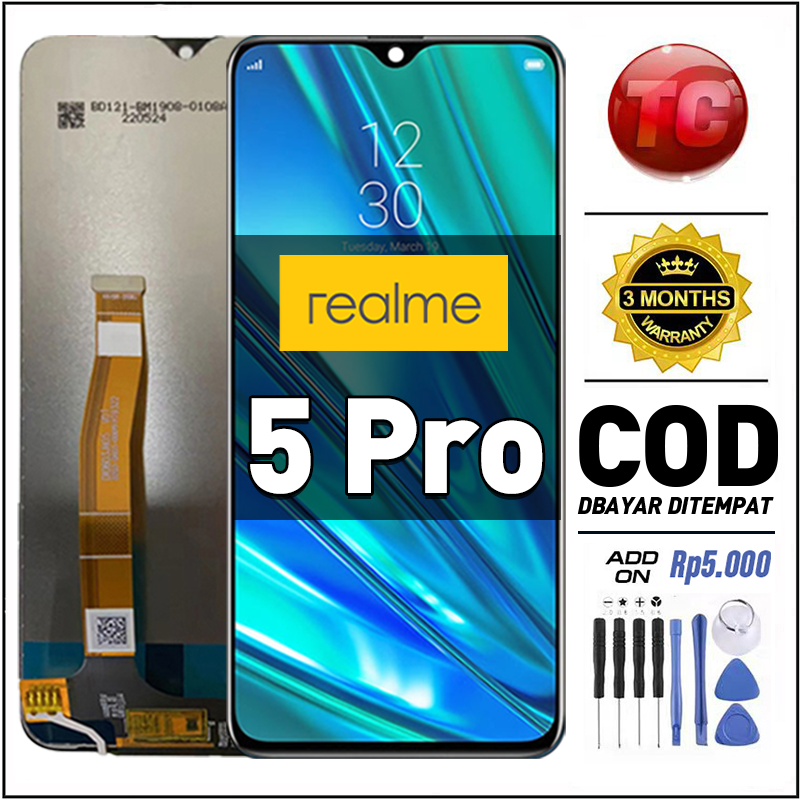 LCD Realme 5 PRO Original asli Fullset Glass Touchscreen Digitizer ori ...