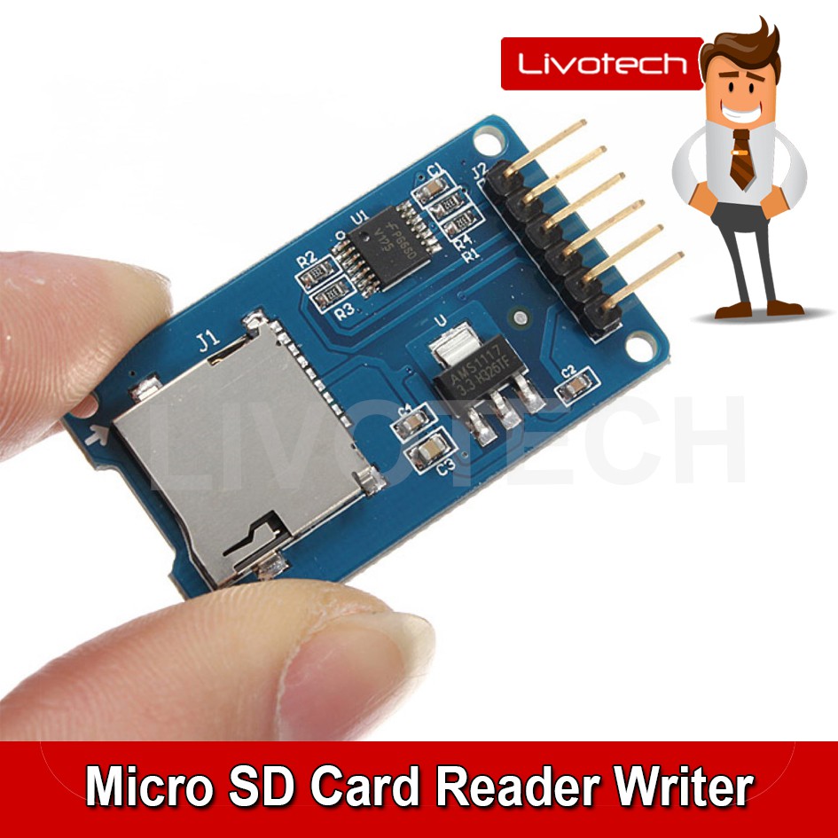 Micro Sd Card Reader Writer Module Arduino Modul Pembaca Read Write