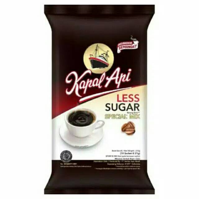 Minuman Kopi - Kapal Api Less Sugar Special Mix 210gr | Lazada Indonesia