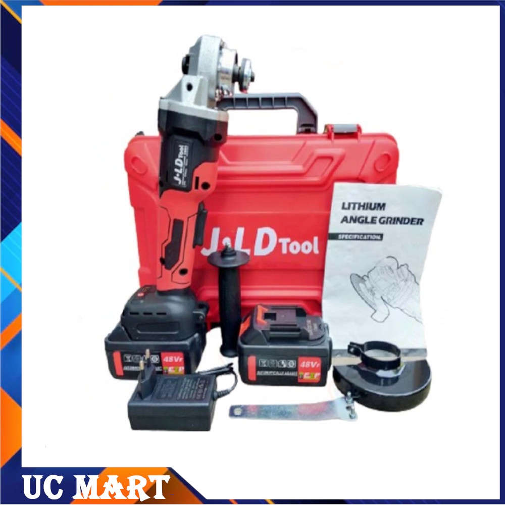 Mesin Gerinda Batrai 48Volt Angle Gerinda Portable Set Box 2 Battery ...