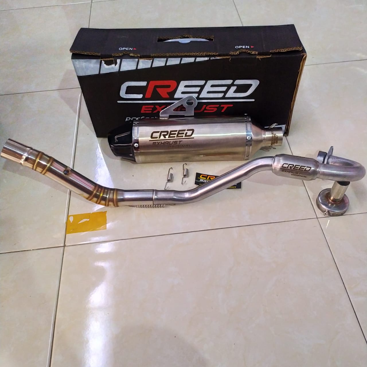knalpot racing creed exhaust original klx crf d tracker full system ...
