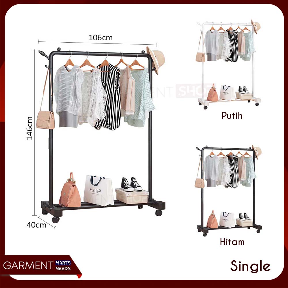 Rak Baju Gantungan Baju Stand Hanger Berdiri Display Butik Bazar ...