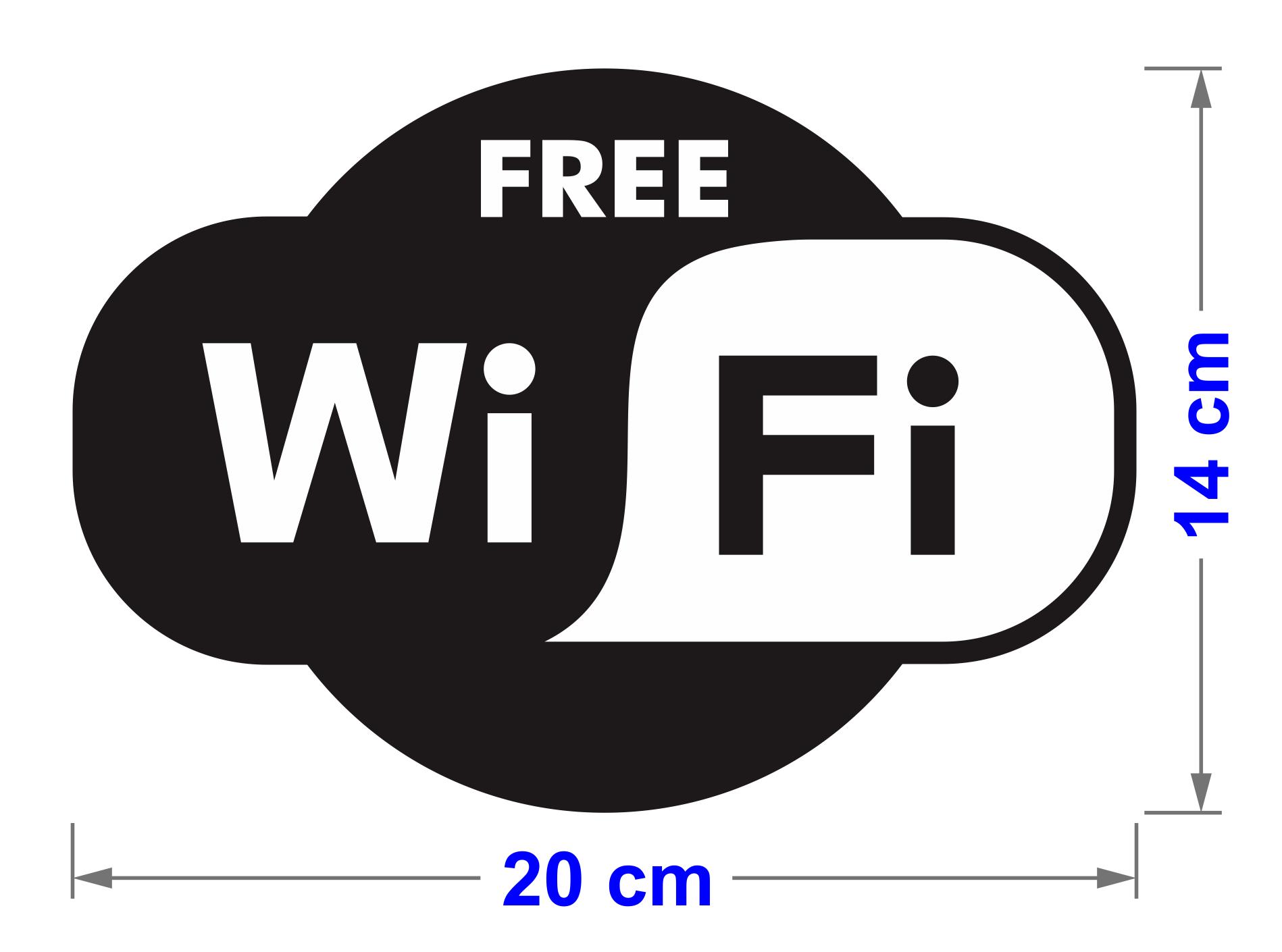 Sticker Free Wi Fi vinyl stiker wifi tahan air 20 x 14 cm | Lazada ...