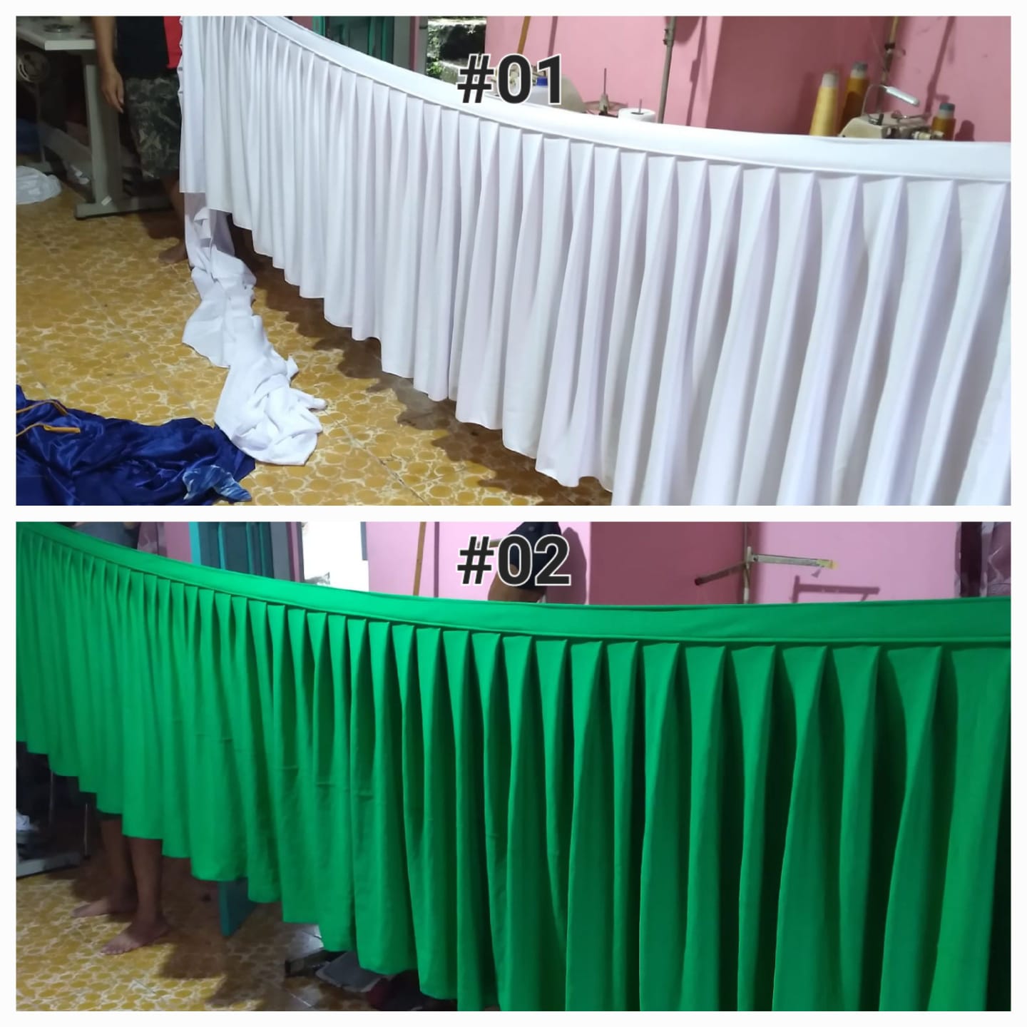 Skirting meja atau Penutup samping meja atau Penutup panggung atau ...