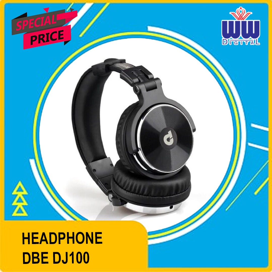 dbE DJ100 High Quality Foldable DJ Headphone with Detachable Cable ...