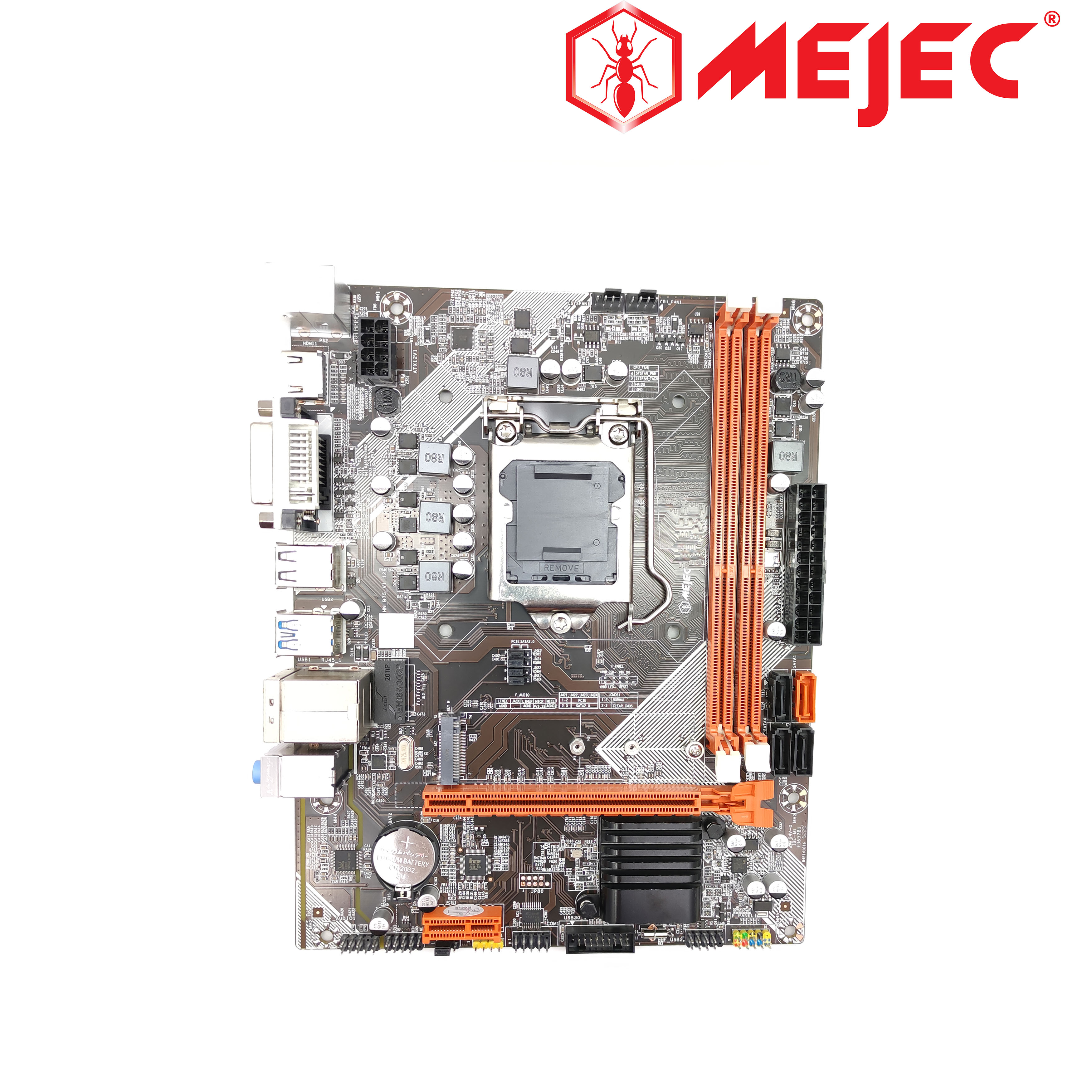 Motherboard B75 MEJEC LGA 1155 HDMI USB 3.0 M.2 SSD SLOT INTEL CHIPSET ...