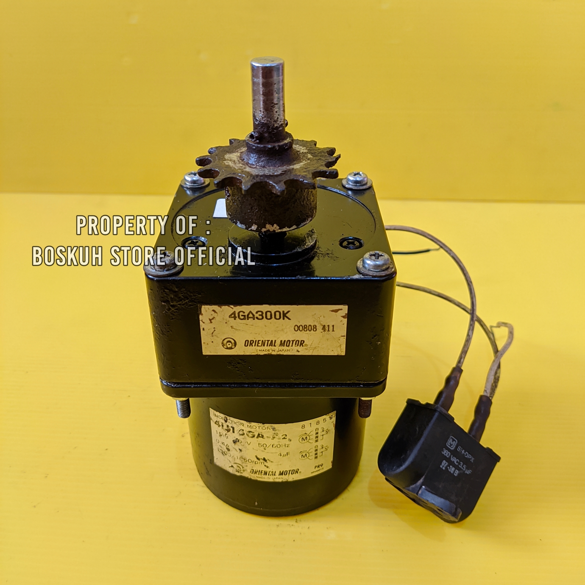 AC Motor Gearbox 15W 100V Ratio - 1 : 300 5Rpm BLACK ORIENTAL MOTOR ...