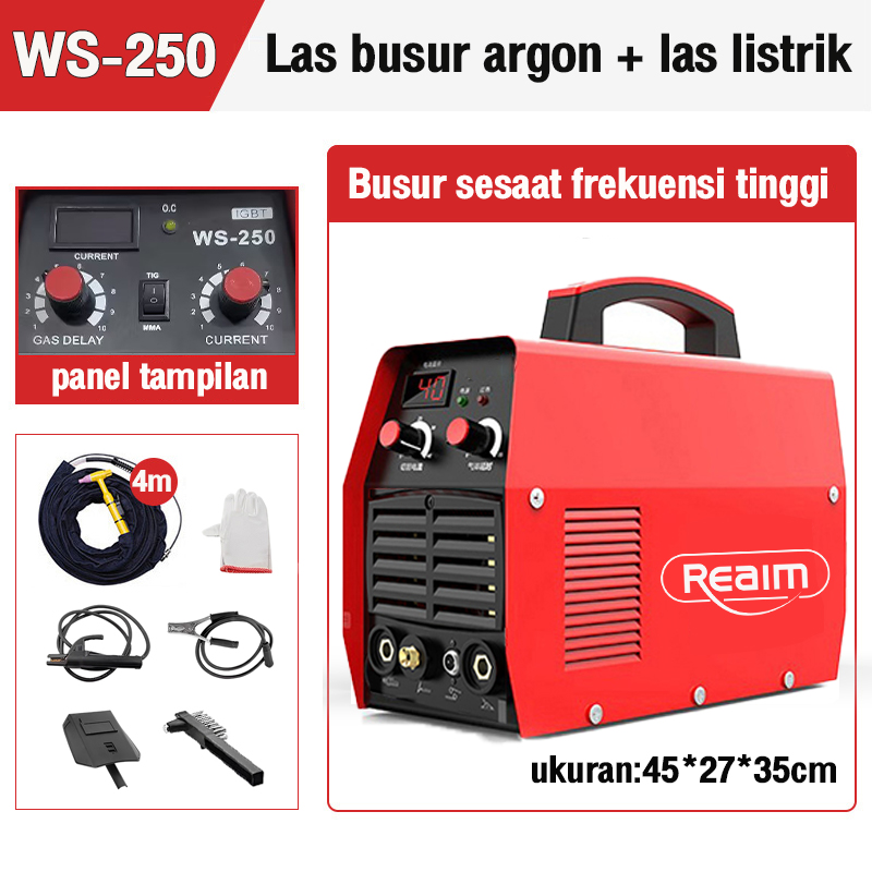 REAIM Mesin Las Inverter MIG-250 IGBT 450 Watt / Mesin las / Mesin ...