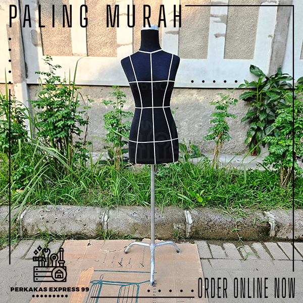 Manekin Draping / Patung POLA Wanita HITAM Full Foam Tusuk LURUS ...