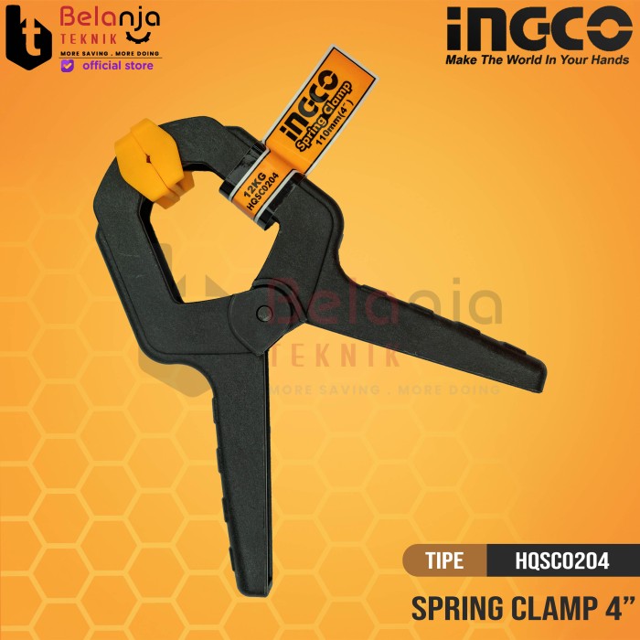 Ingco Spring Clamp 4 Inch Catok Klem Quick Klip Jepit Kayu 4" HQSC0204 ...