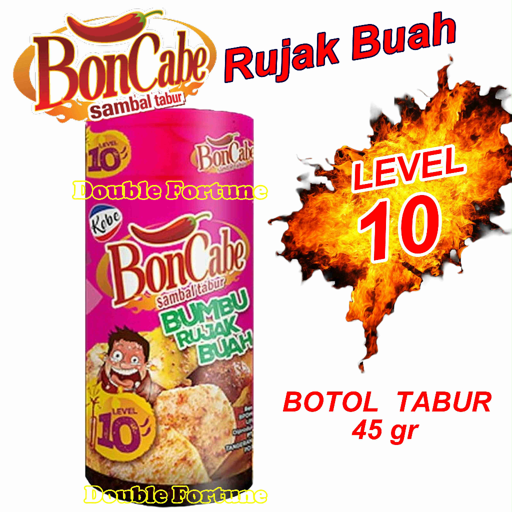 BON CABE BUMBU RUJAK BUAH LEVEL 10 45gr KOBE BOTOL TABUR | Lazada Indonesia