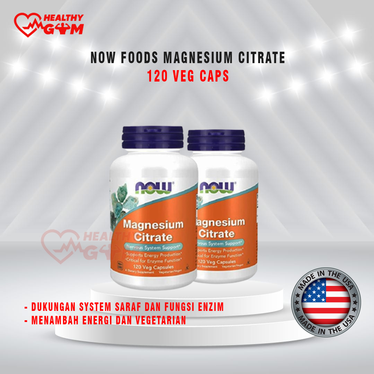 Now Magnesium Citrate 120 Capsul | Lazada Indonesia