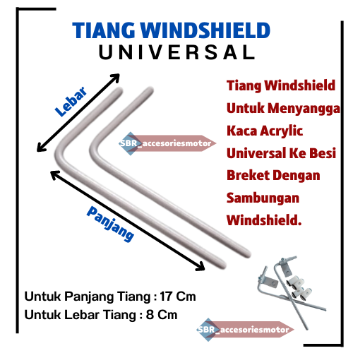 Tiang Winsil Universal Peyangga Winsil Windshield Tameng Dada Tameng ...