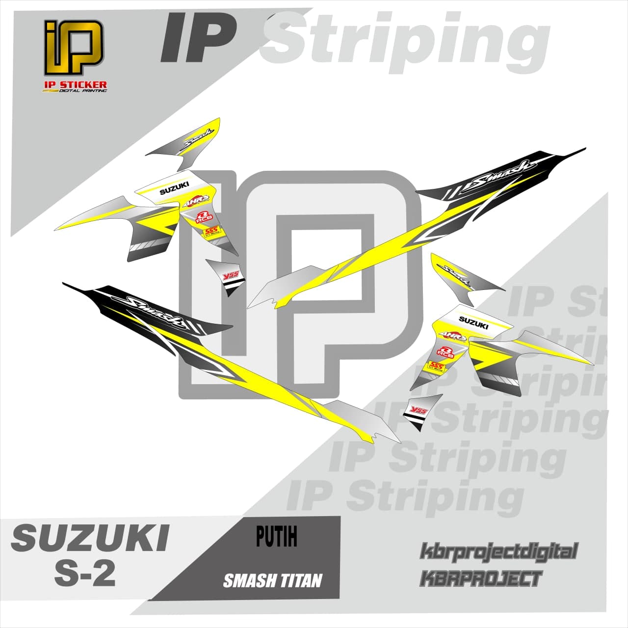 SMASH TITAN striping SMASH TITAN motor SUZUKI motor sticker variasi ...