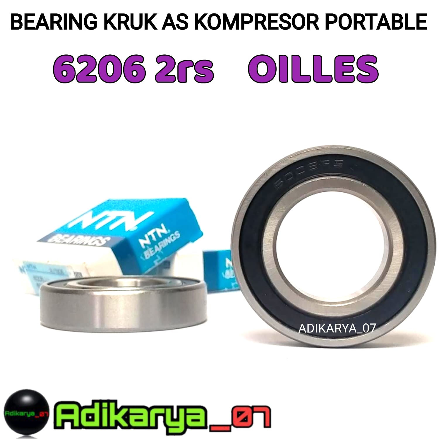 Bearing kruk as kompresor portable oilles bearing 6206 2RS laher 6206 2RS | Lazada Indonesia