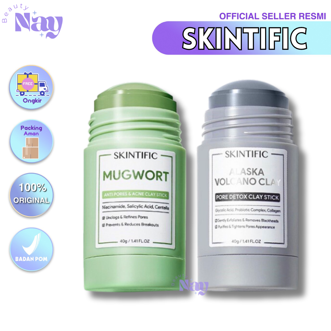 Skintific clay mask stick mugwort acne clay stick alaska volcano pore ...