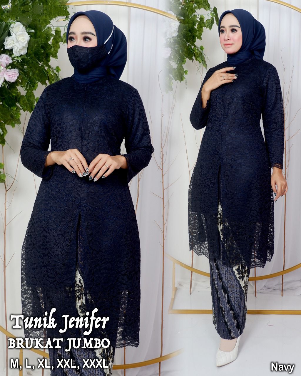 SET KEBAYA TUNIK BUSUI/KEBAYA SET TUNIK/STELAN KEBAYA TUNIK MODERN ...