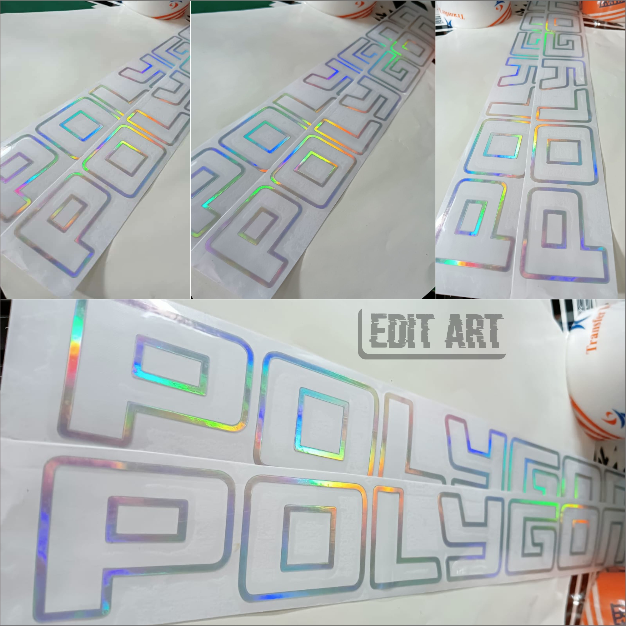 Stiker Sepeda Polygon Helios Font Outline Decal Roadbike MTB Downtube ...